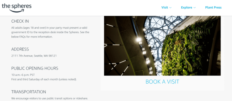 Amazon The Spheres Booking Tips and Visitor Experience in Seattle: A ...